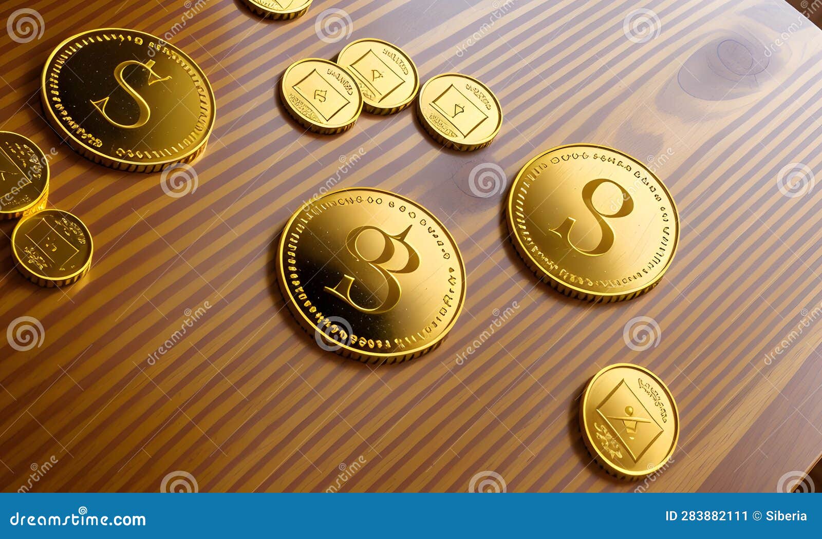 Create Various Types of Gold Coins Using Artificial Intelligence Stock ...