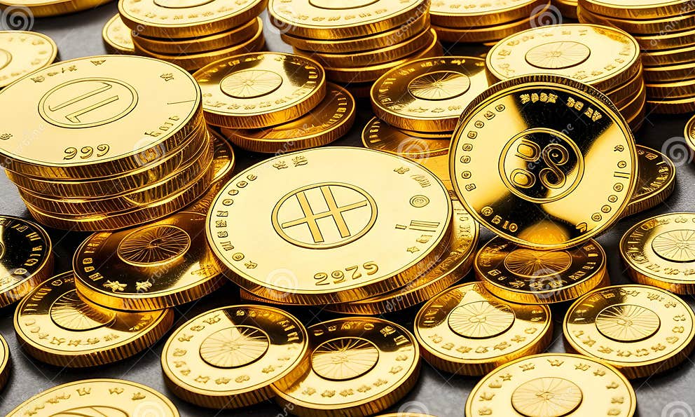 Create Various Types of Gold Coins Using Artificial Intelligence Stock ...