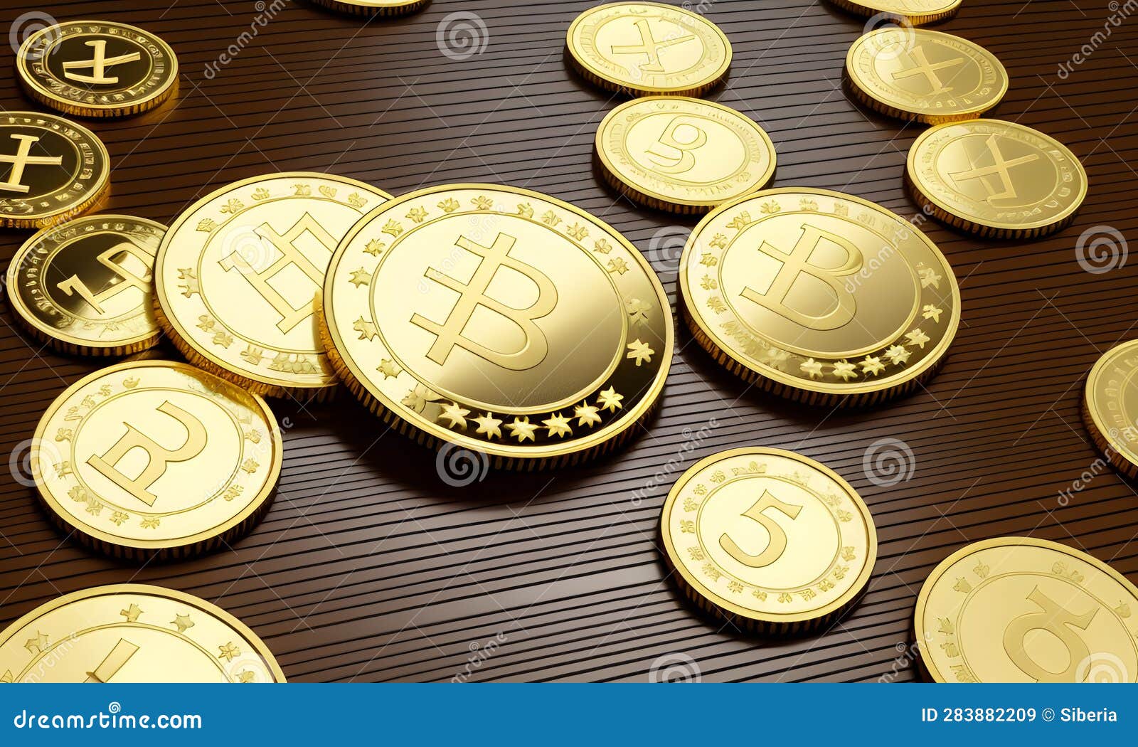 Create Various Types of Gold Coins Using Artificial Intelligence Stock ...