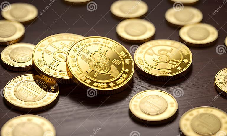 Create Various Types of Gold Coins Using Artificial Intelligence Stock ...