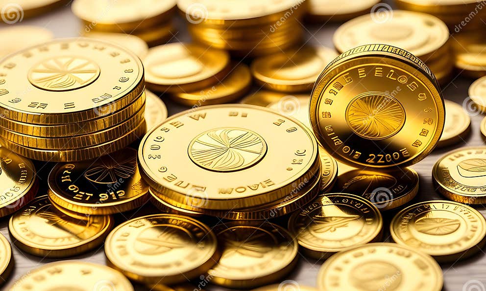 Create Various Types of Gold Coins Using Artificial Intelligence Stock ...