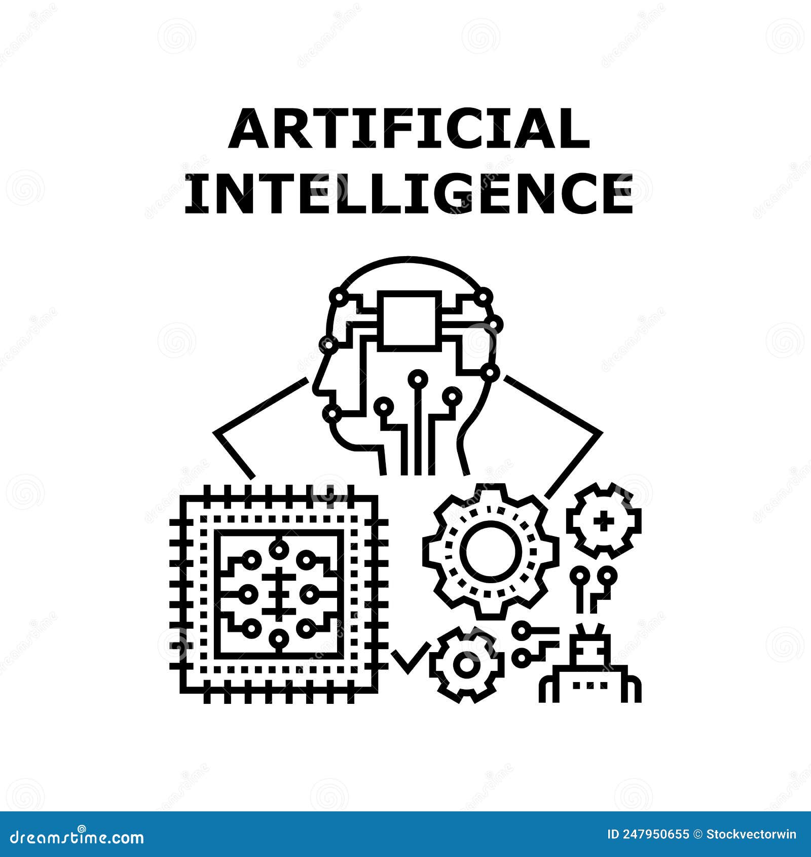 Artificial Intelligence Vector Concept Color Illustration Stock Vector ...