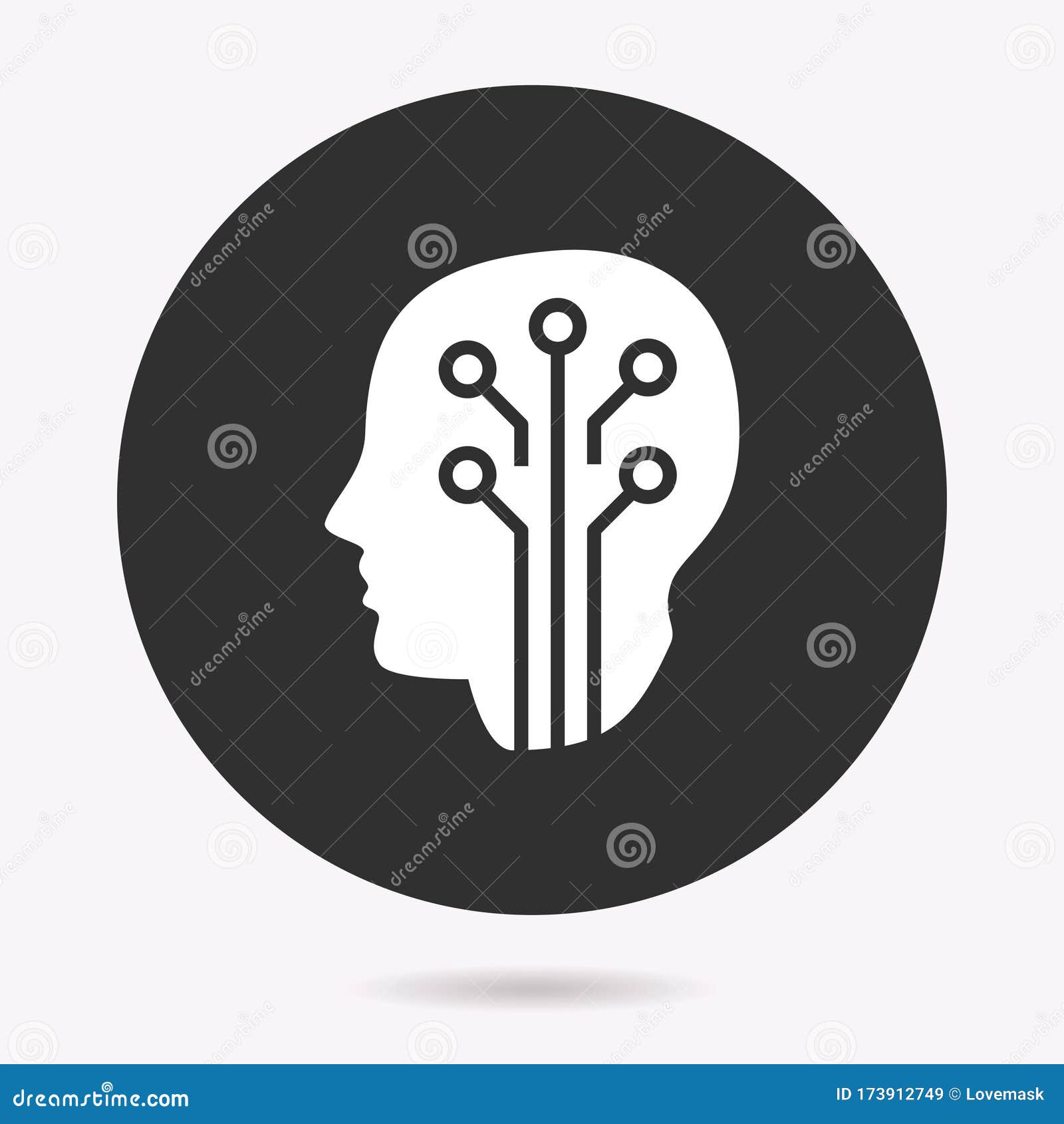 Artificial Intelligence - Vector Icon. Illustration Isolated. Simple ...