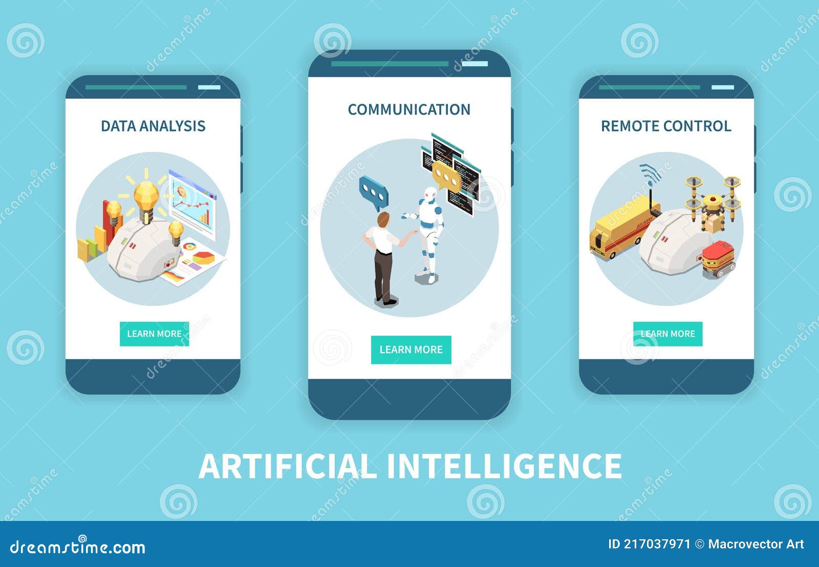 Artificial Intelligence Vertical Banners Stock Vector - Illustration of ...