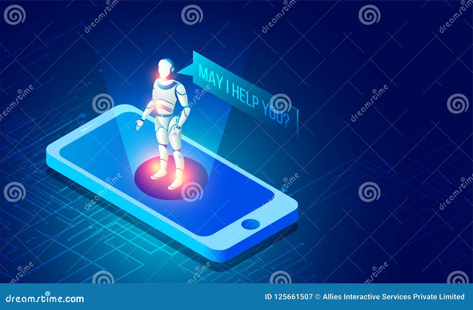 Artificial Intelligence or Virtual Reality Concept with Robot As Stock ...