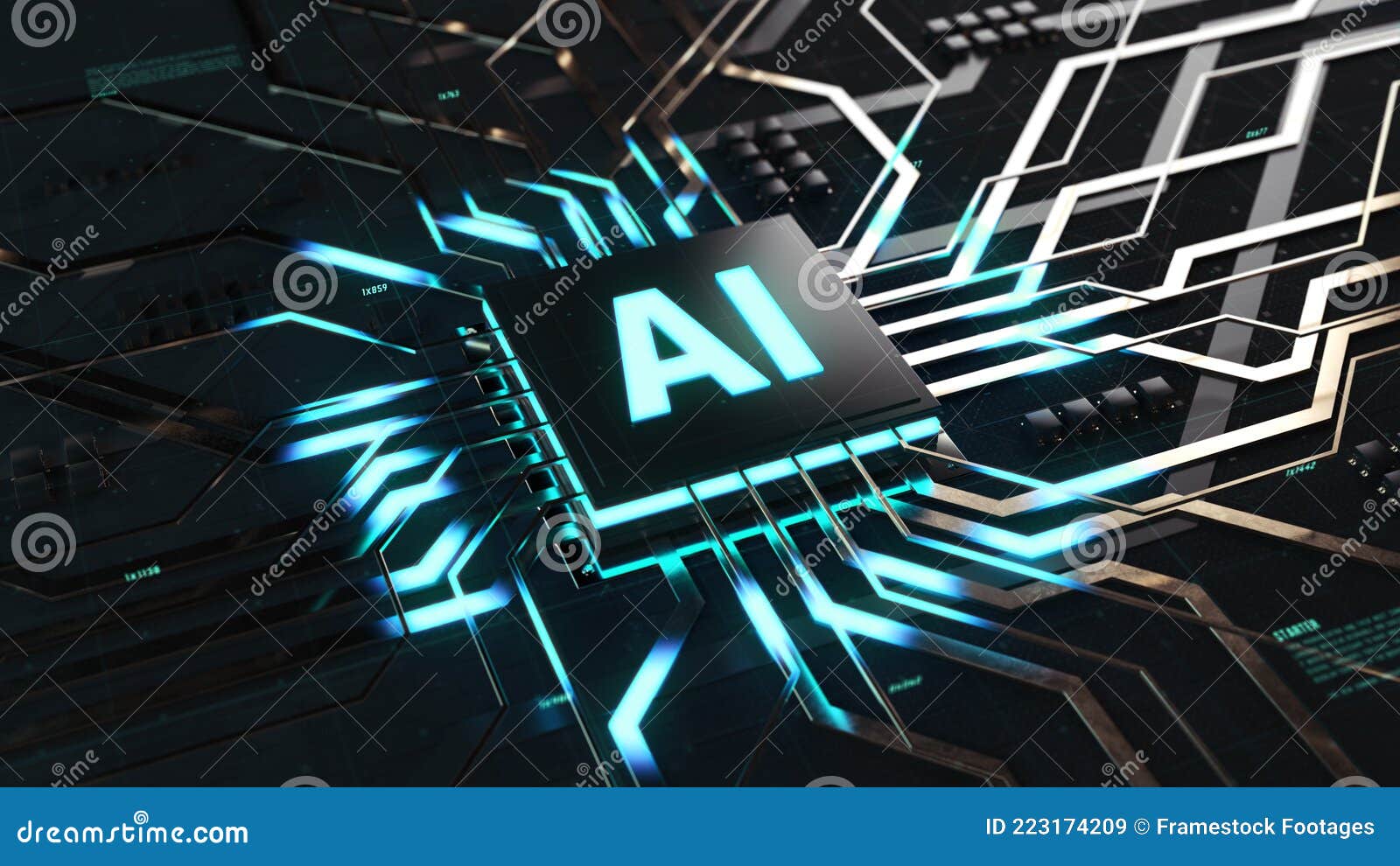 The Concept Of Digitalization, Information Flow Moving Through Servers ...