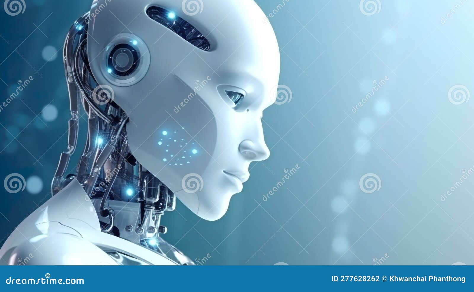 Artificial Intelligence, White AI Robot, Generative AI Stock ...