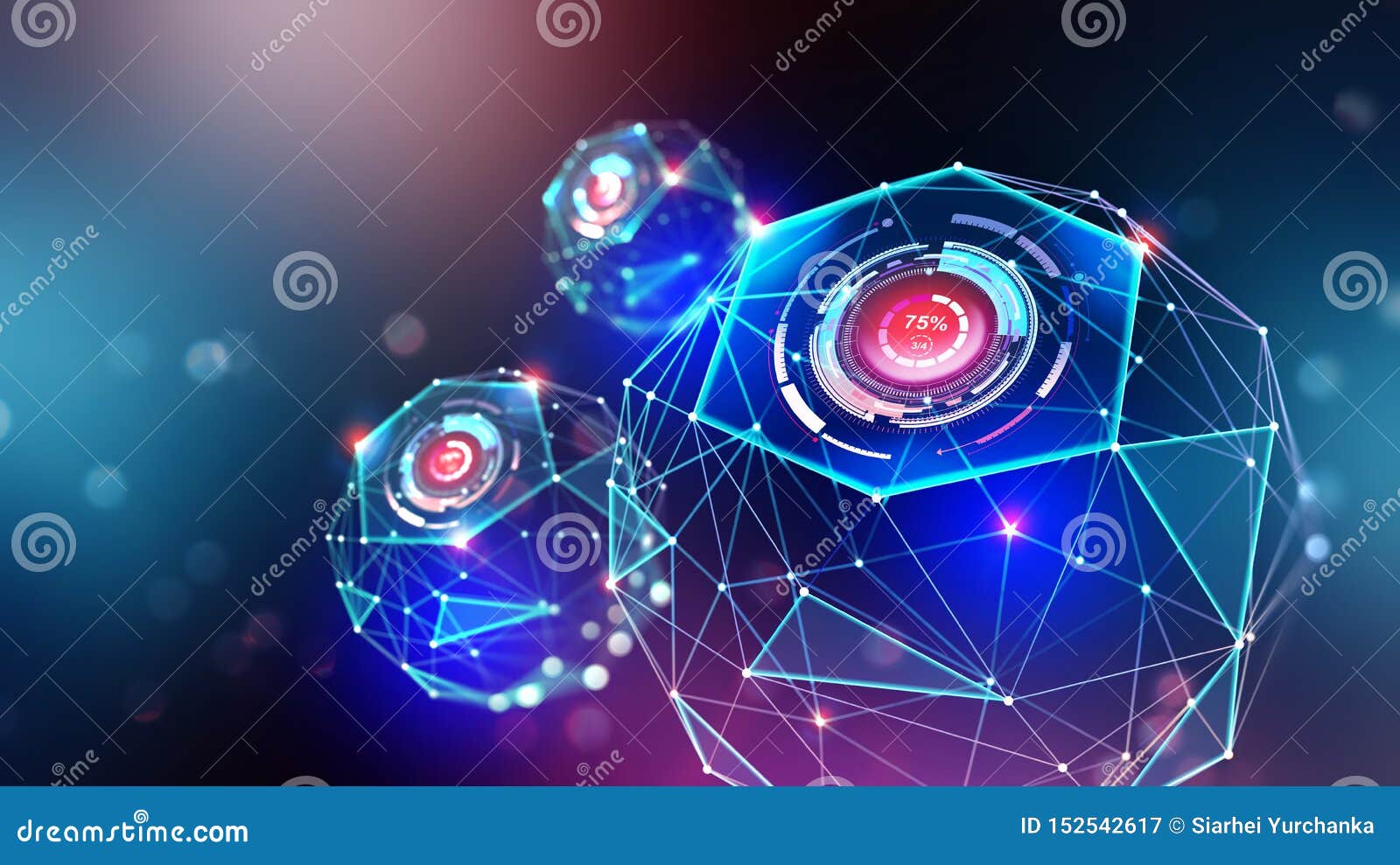 Artificial Intelligence and Wireless Technology. Global Digital Network ...