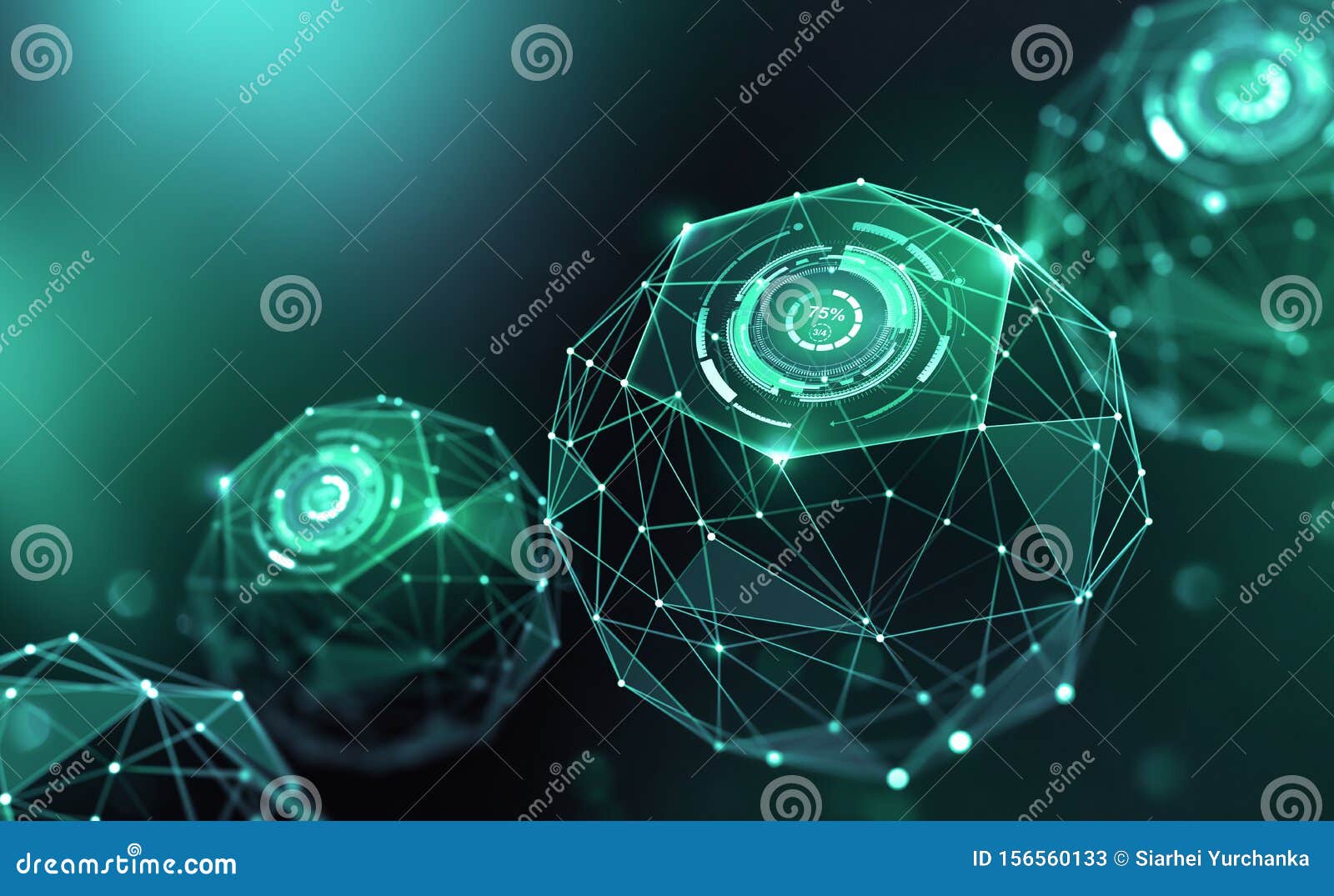 Artificial Intelligence and Wireless Technology. Global Digital Network ...