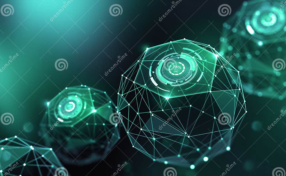 Artificial Intelligence and Wireless Technology. Global Digital Network ...