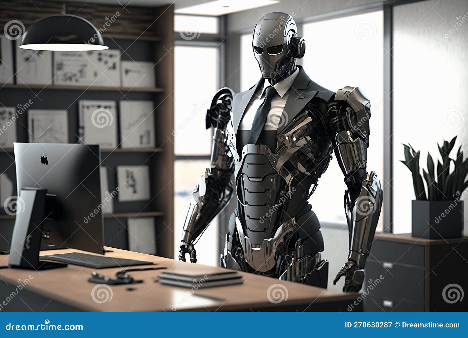 Artificial Intelligence at Work, Robot Working, the Future of Business ...