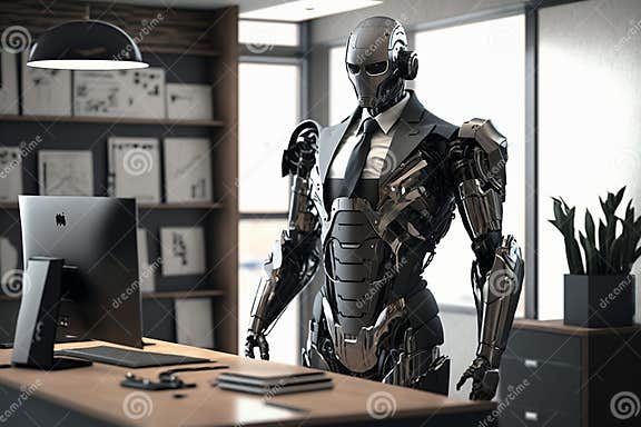 Artificial Intelligence at Work, Robot Working, the Future of Business ...