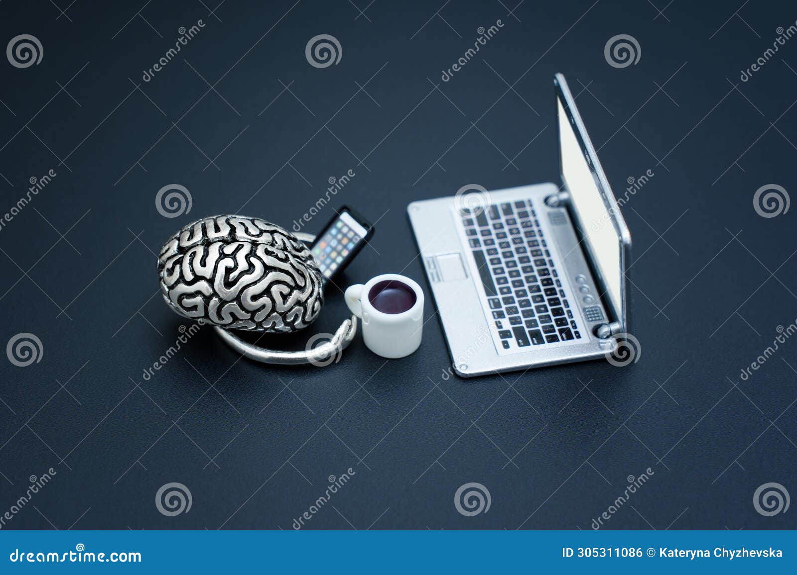 Artificial Intelligence at Workspace Stock Photo - Image of mobile ...
