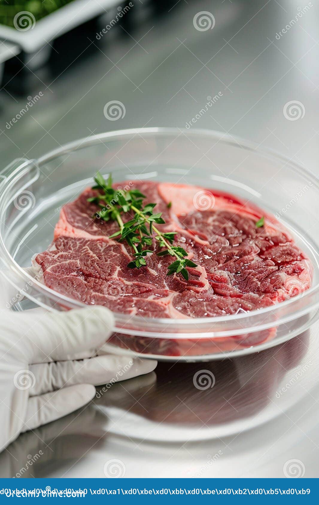 Lab Grown Meat With Nutrients In Petri Dishes - Photo On Graph Paper ...