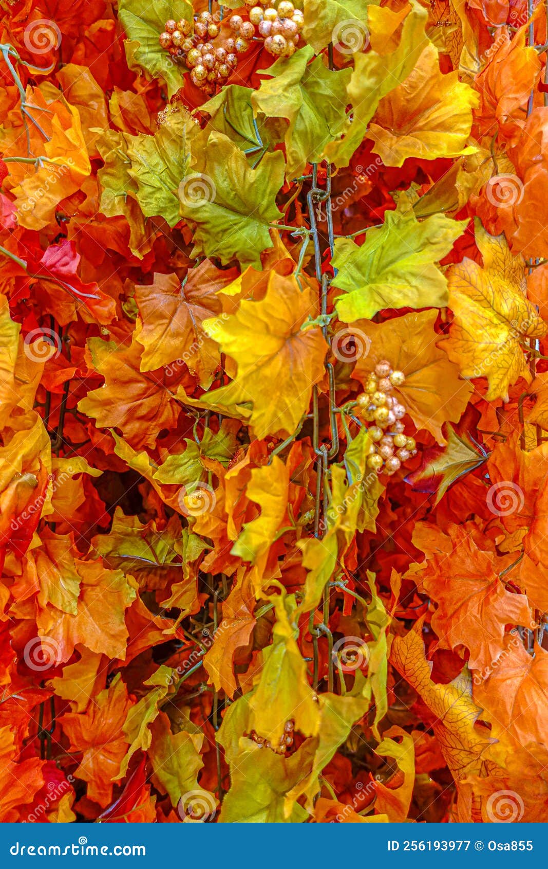 Artificial Leaves on Display in Craft Store Stock Image - Image of shop ...