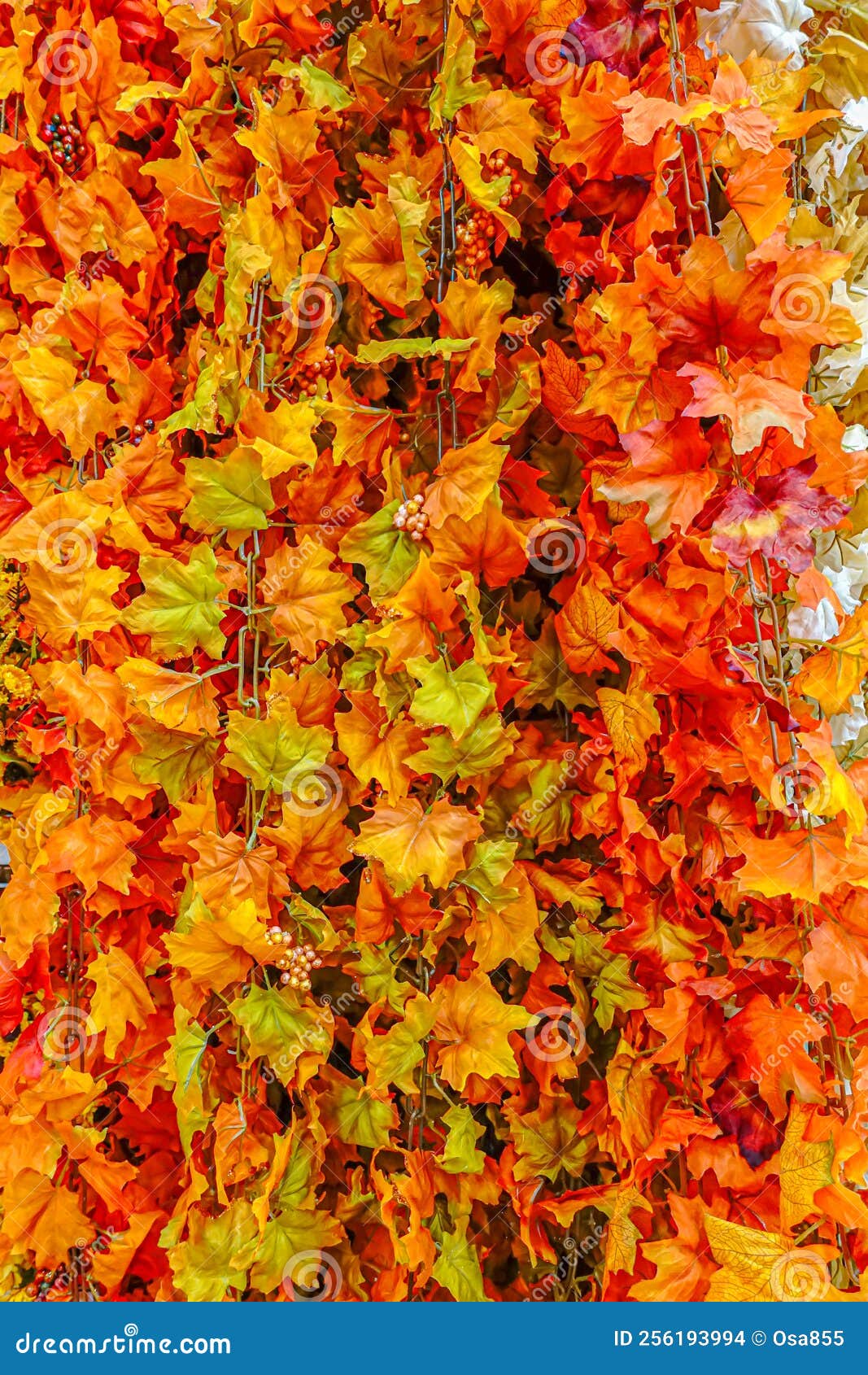 Artificial Leaves on Display in Craft Store Stock Photo - Image of ...