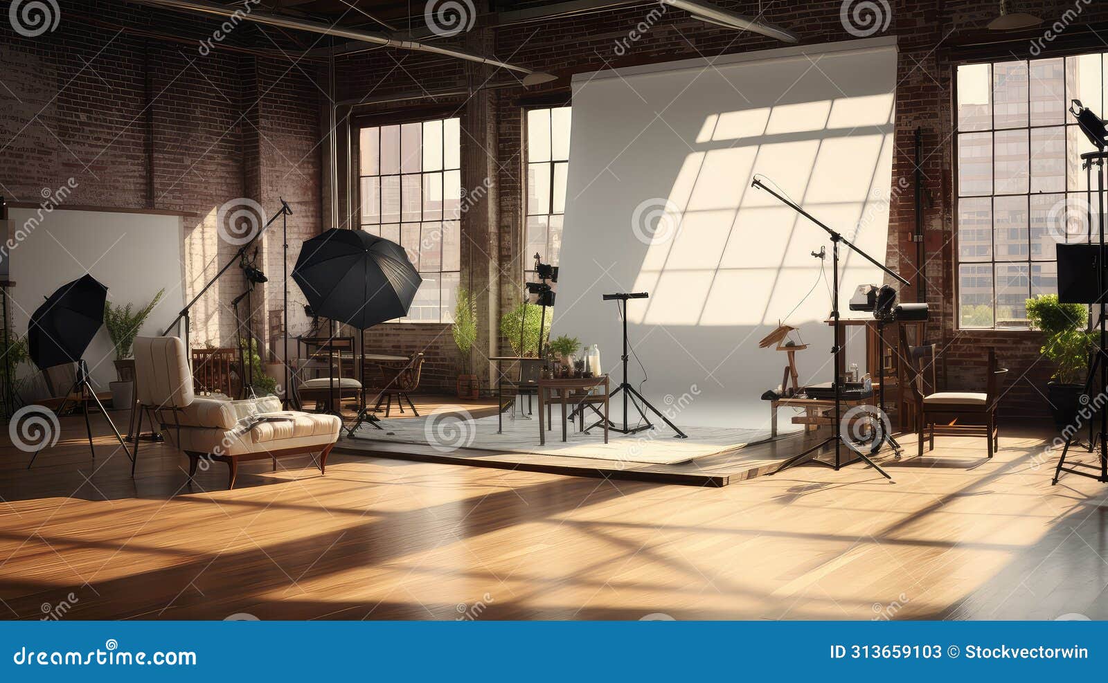Artificial lighting studio stock illustration. Illustration of natural ...