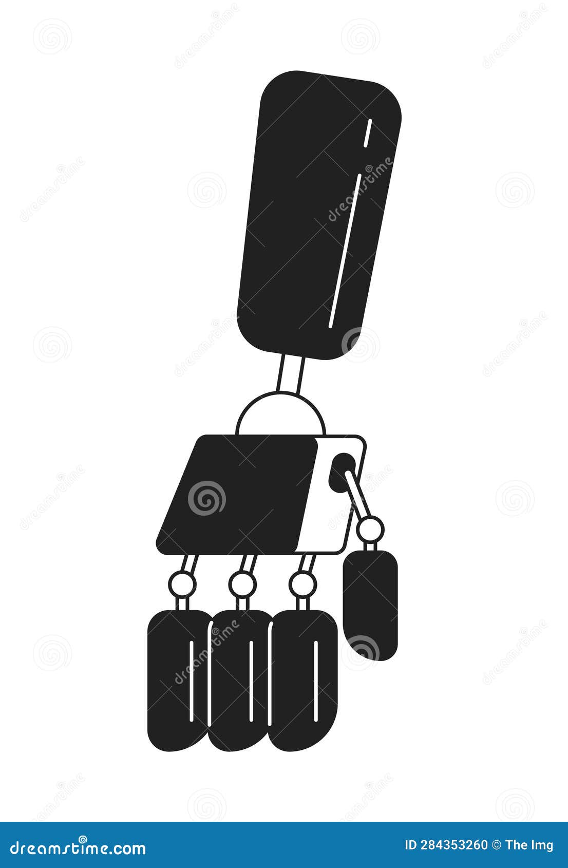 Artificial Limb Prothesis Monochrome Flat Vector Object Stock Vector ...