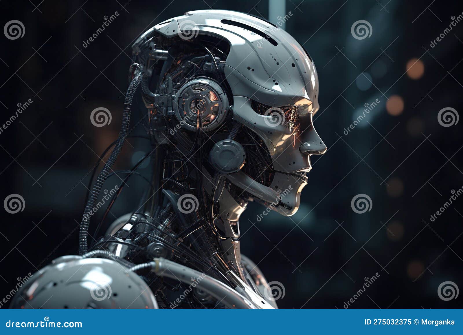 AI Artificial or Machine Intelligence Concept. Stock Image - Image of ...