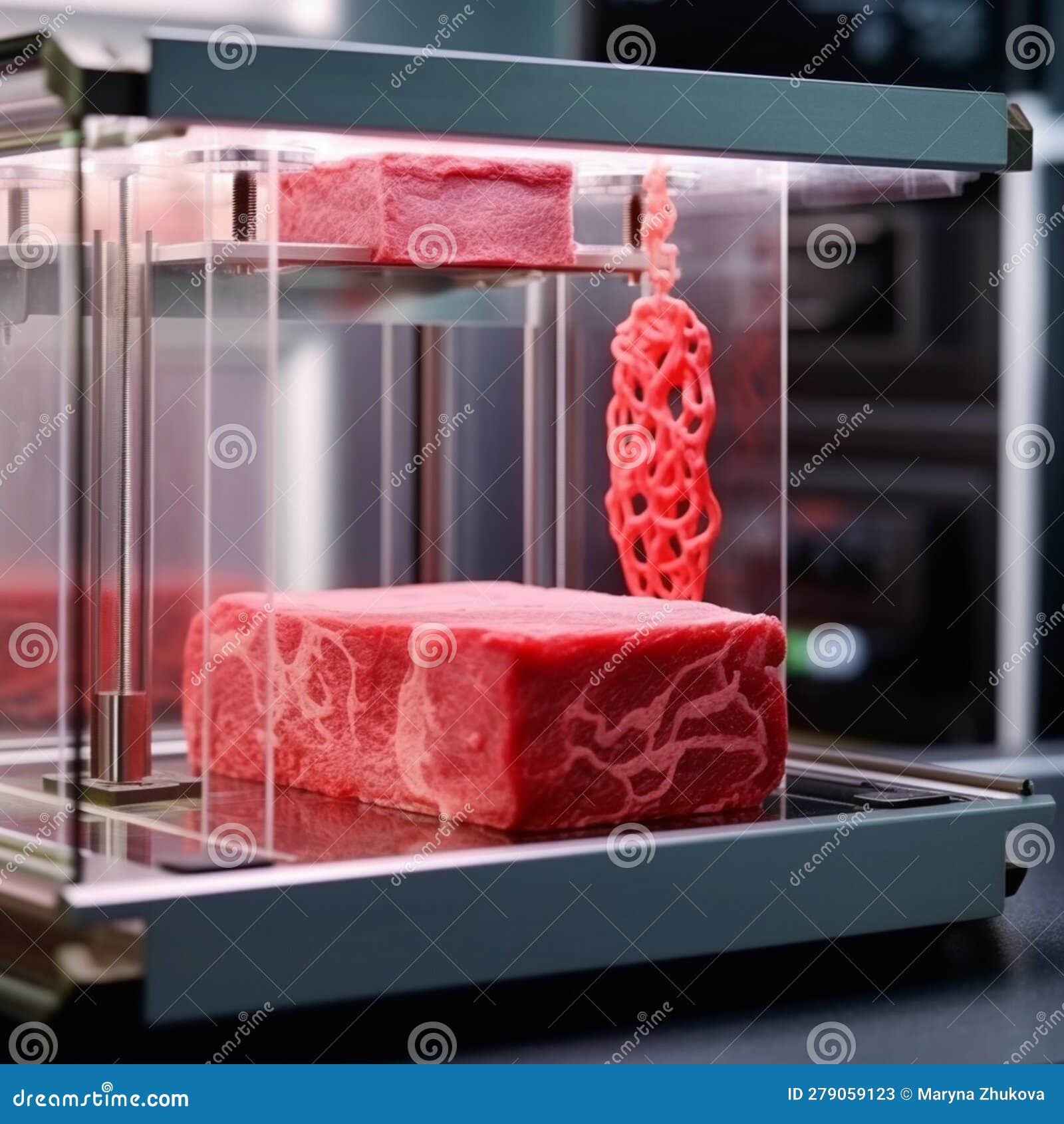 Artificial Meat Line Icon. Grown Lab Meat Linear Pictogram. Growing ...