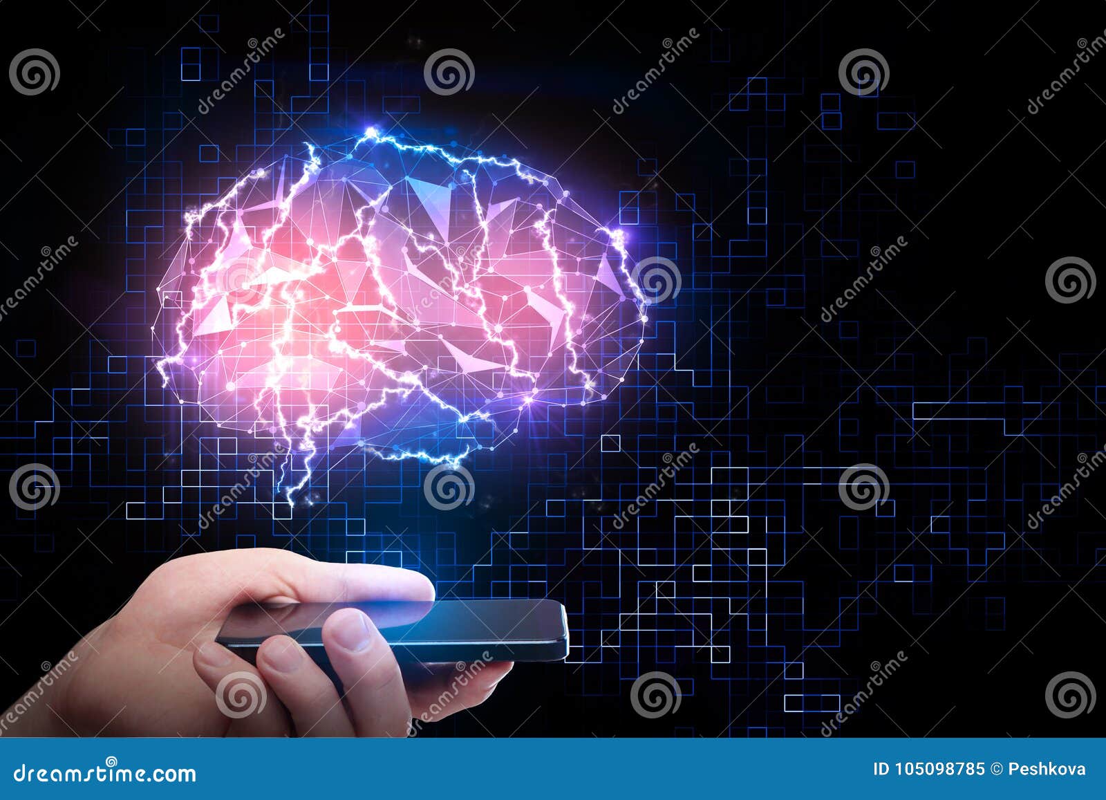 Artificial Mind and Science Concept Stock Image - Image of black ...