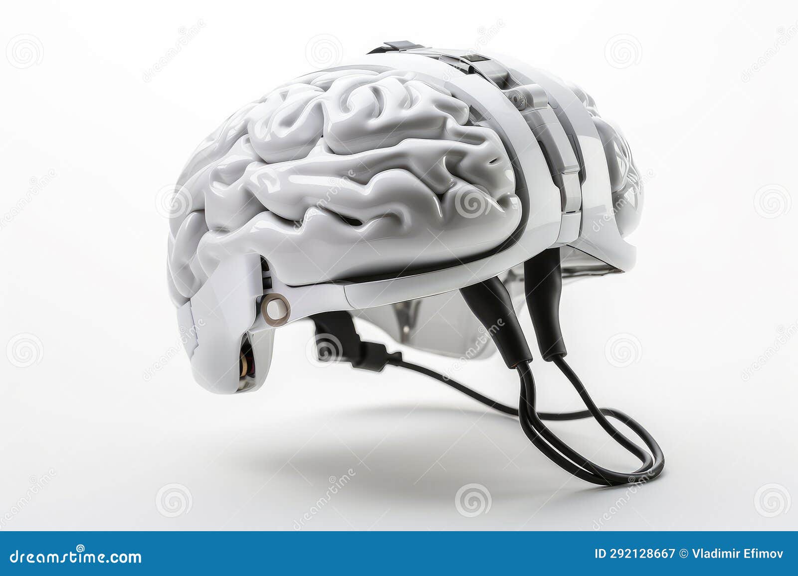 Artificial Model Brain Inside a Headband, Symbolizing the Use of ...