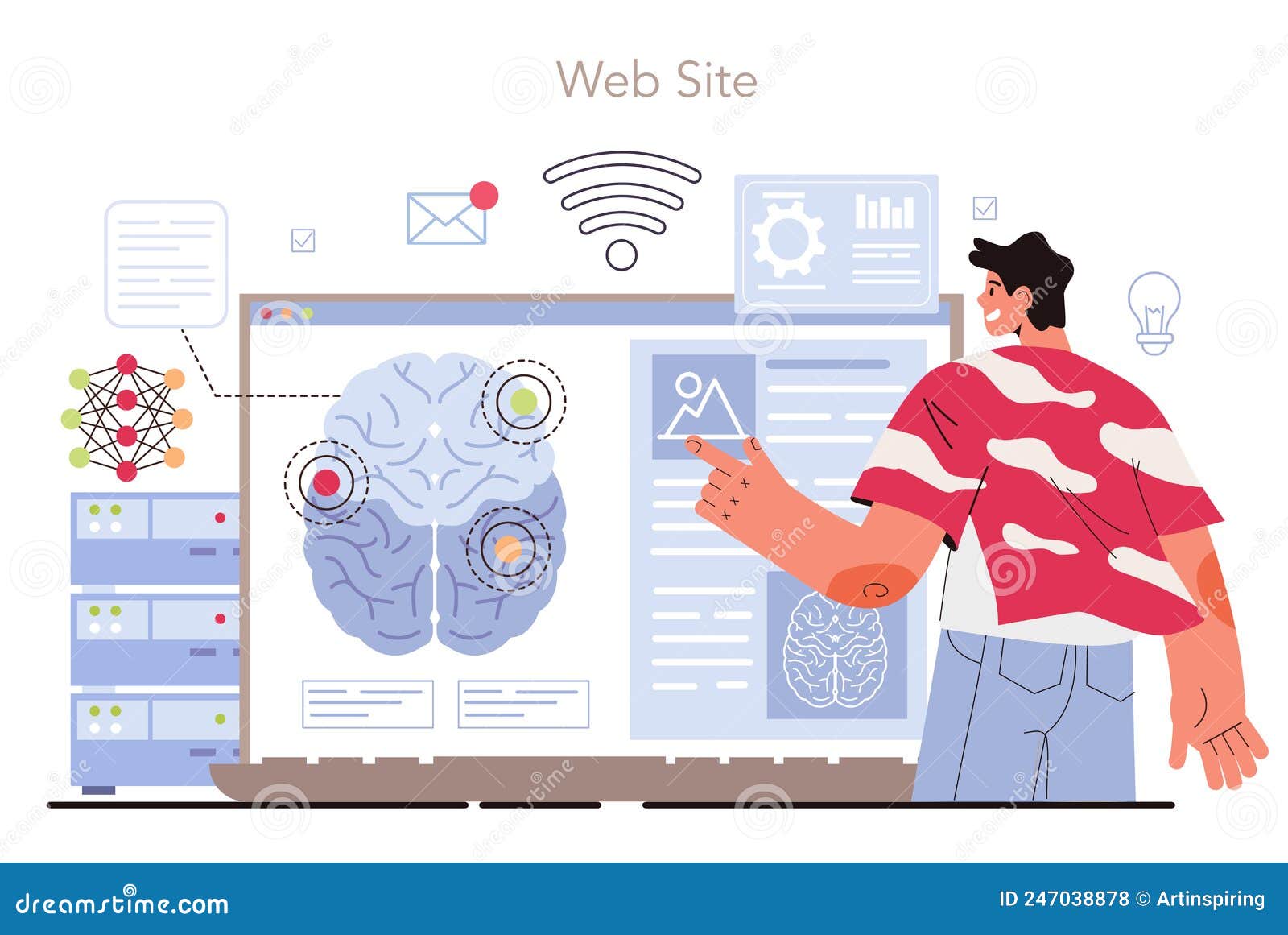 Artificial Neural Network Designer Online Service or Platform Stock ...