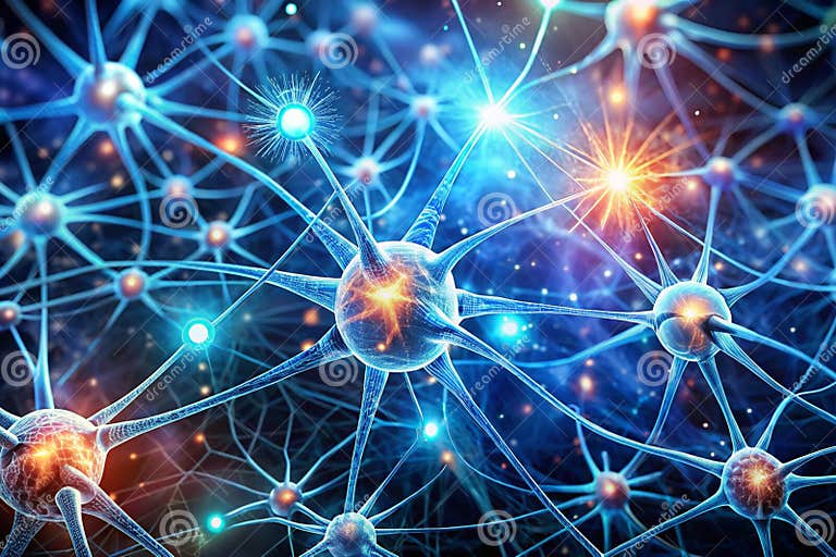 Artificial Neural Network: Visualizing Synaptic Links and Machine Learning Stock Illustration ...