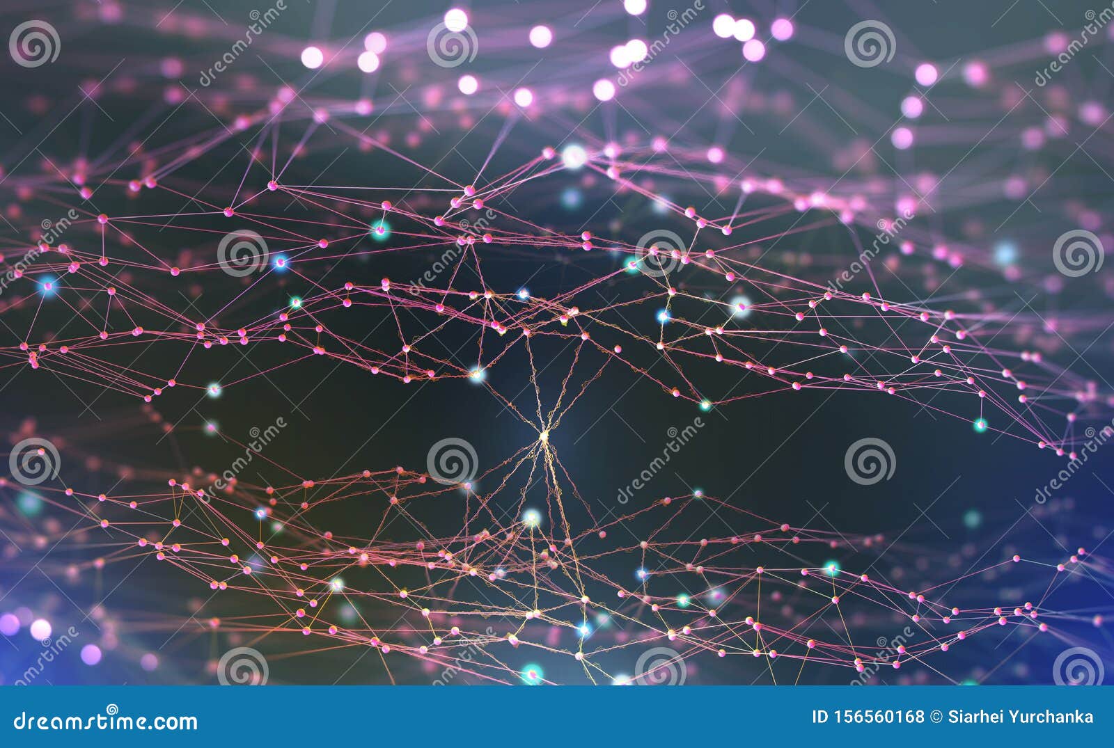 Artificial Neural Networks. Electrical Impulses In The Network Royalty ...