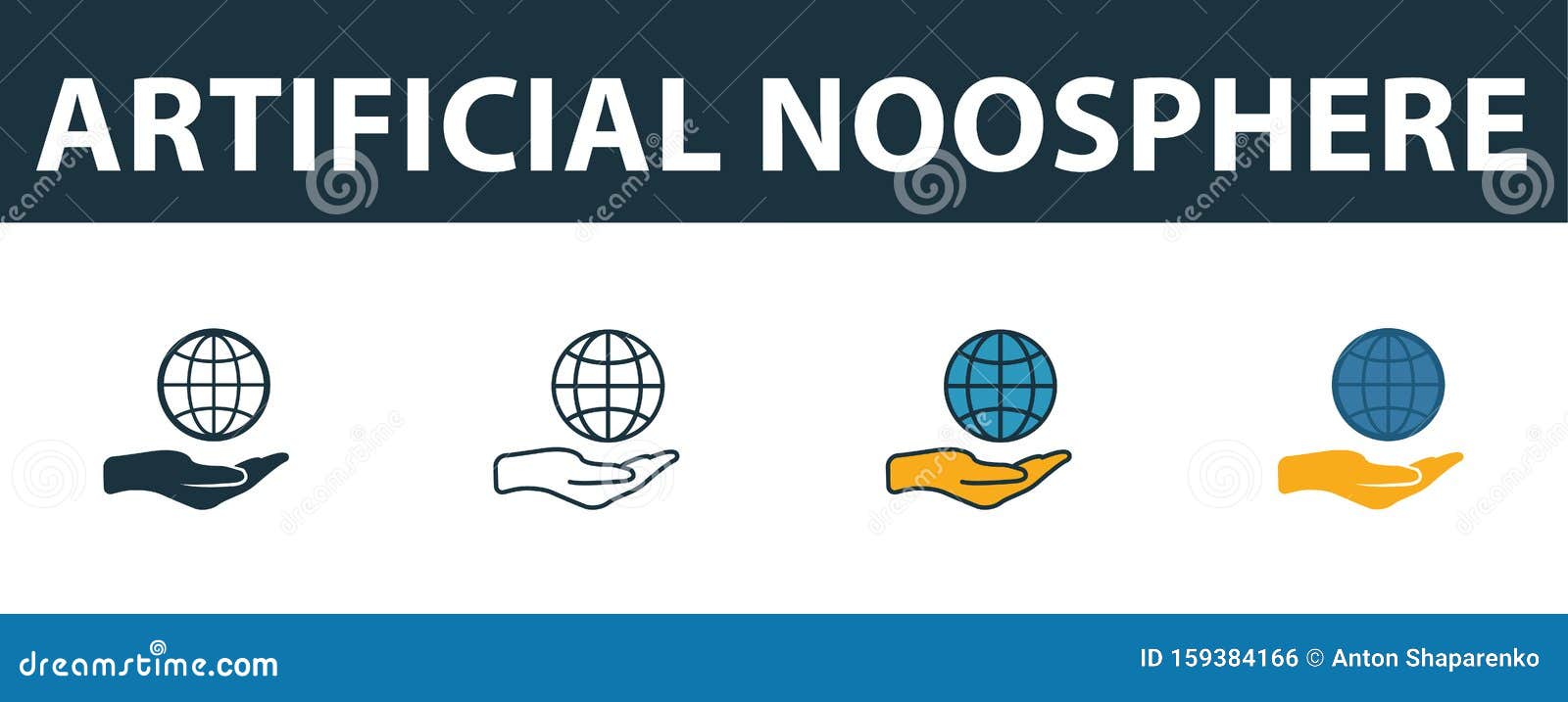 Noosphere, Biosphere And Geosphere Layers On Earth Globe Outline ...