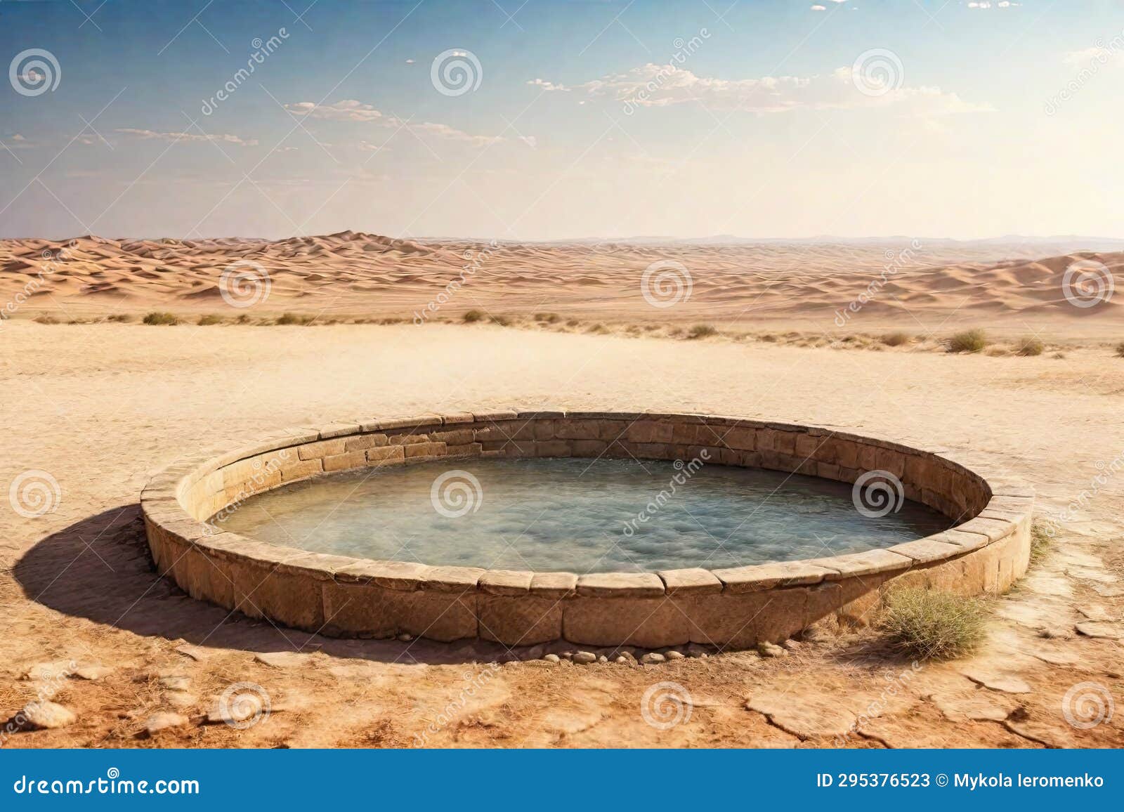 Artificial Pool with Water in the Middle of the Desert. Stock ...