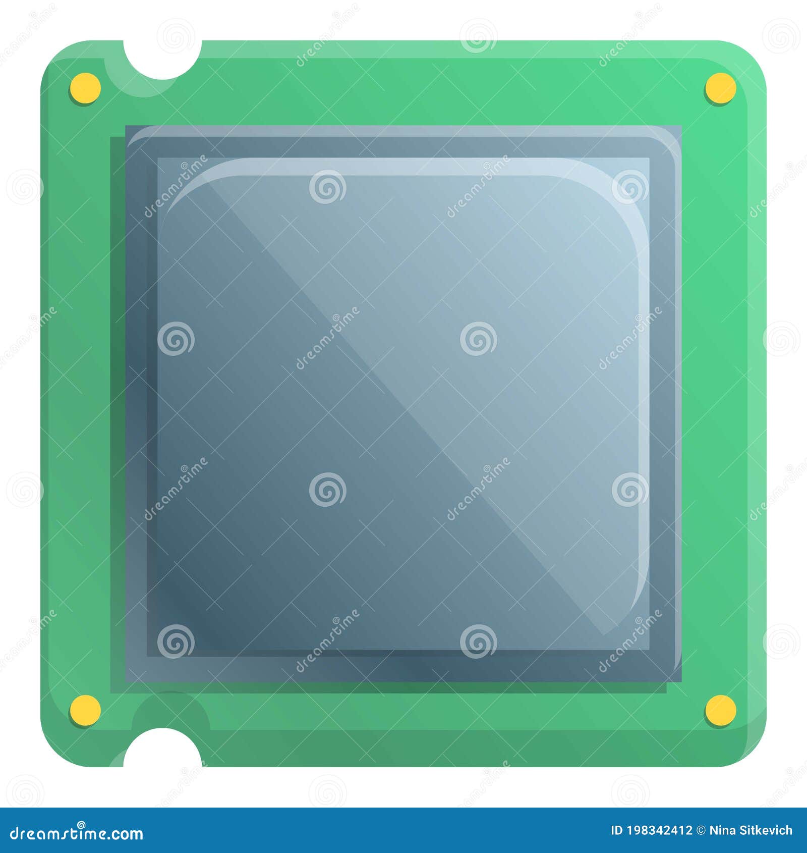 Artificial Processor Icon, Cartoon Style Stock Vector - Illustration of ...