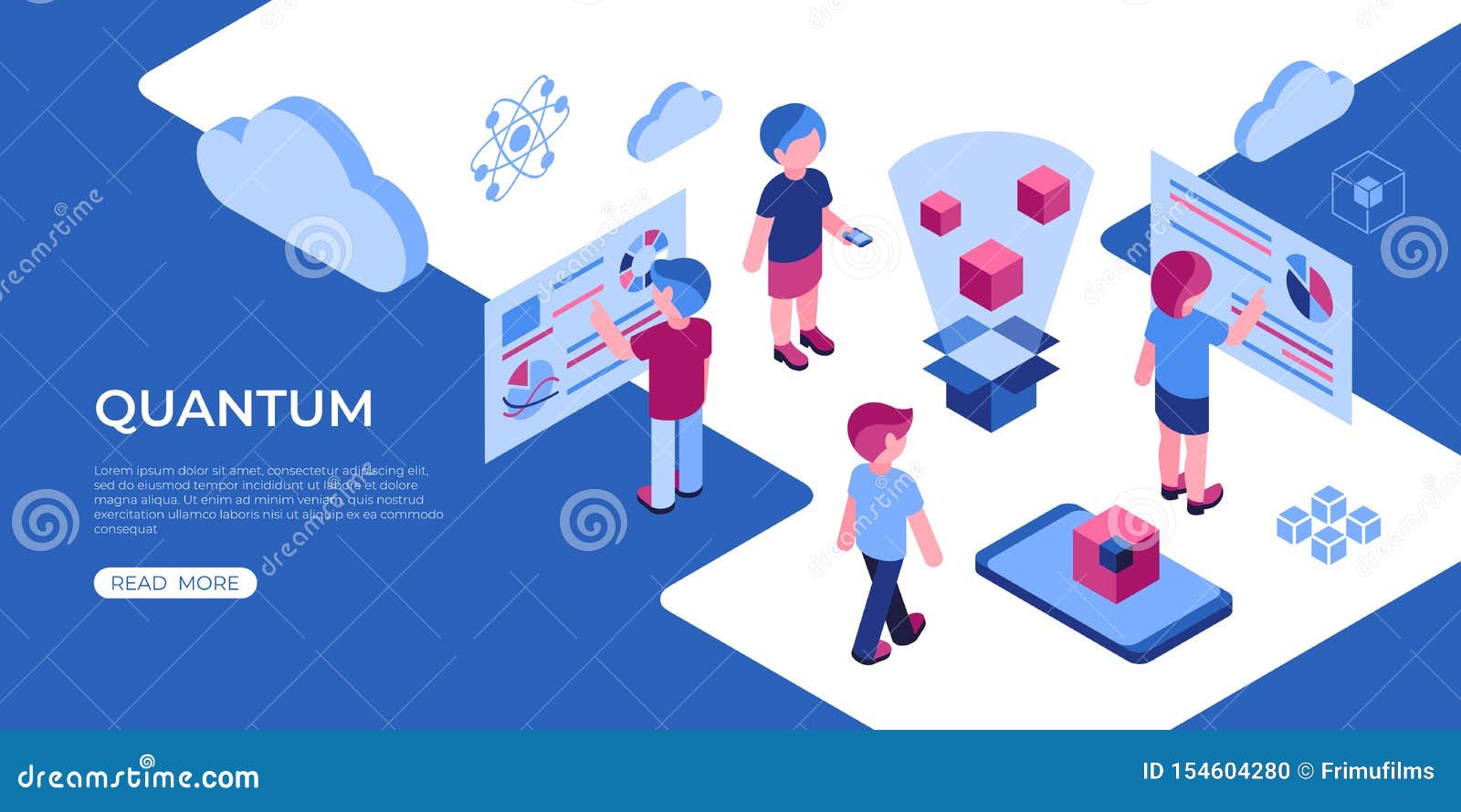 Artificial Quantum Computing Technology Stock Illustration ...