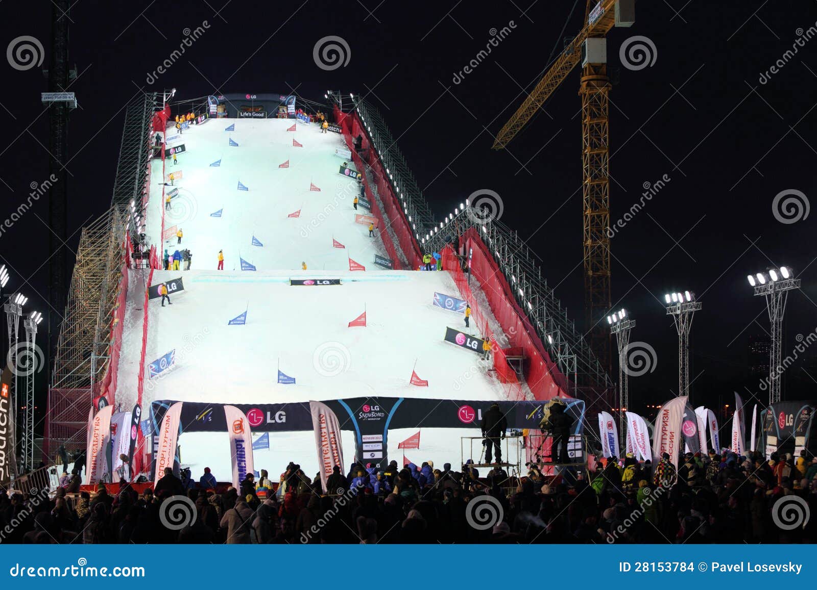 Artificial Ramp at Snowboard World Cup Editorial Stock Image - Image of ...