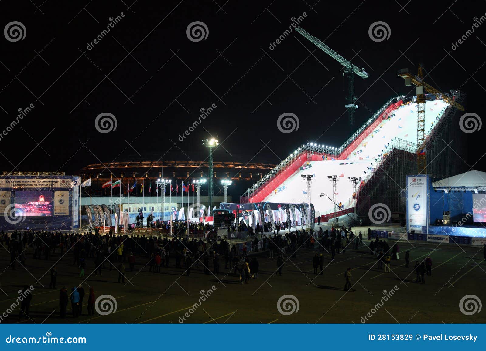 Artificial Ramp at Snowboard World Cup Editorial Stock Image - Image of ...