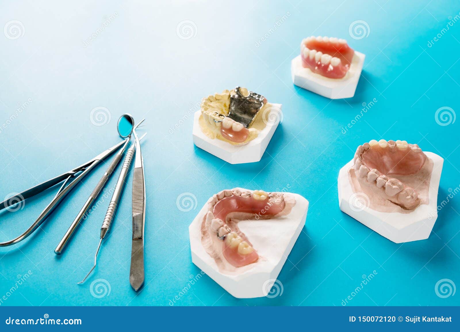 Artificial Removable Partial Denture. Stock Photo - Image of dental ...