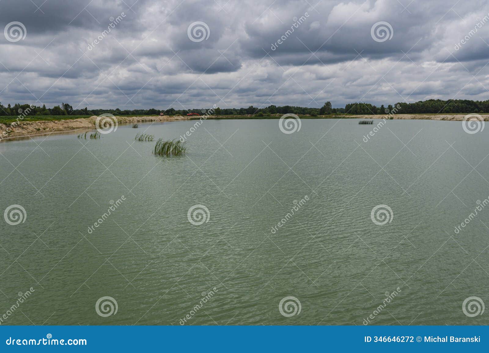Artificial Reservoir with Water for Waste Collection Stock Photo ...