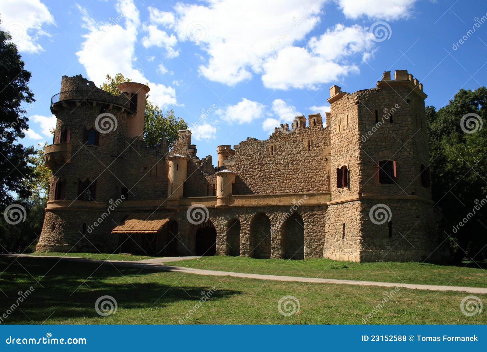 Artificial ruin Janohrad stock photo. Image of fictive - 23152588