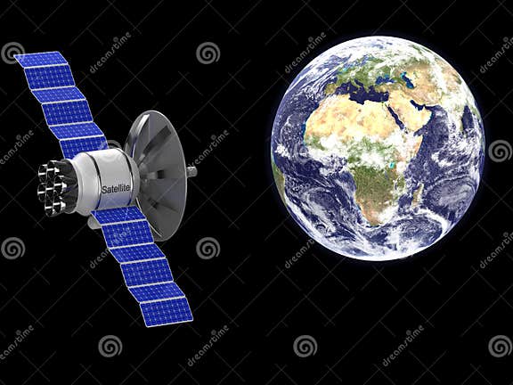 An artificial satellite stock illustration. Illustration of data - 23799471