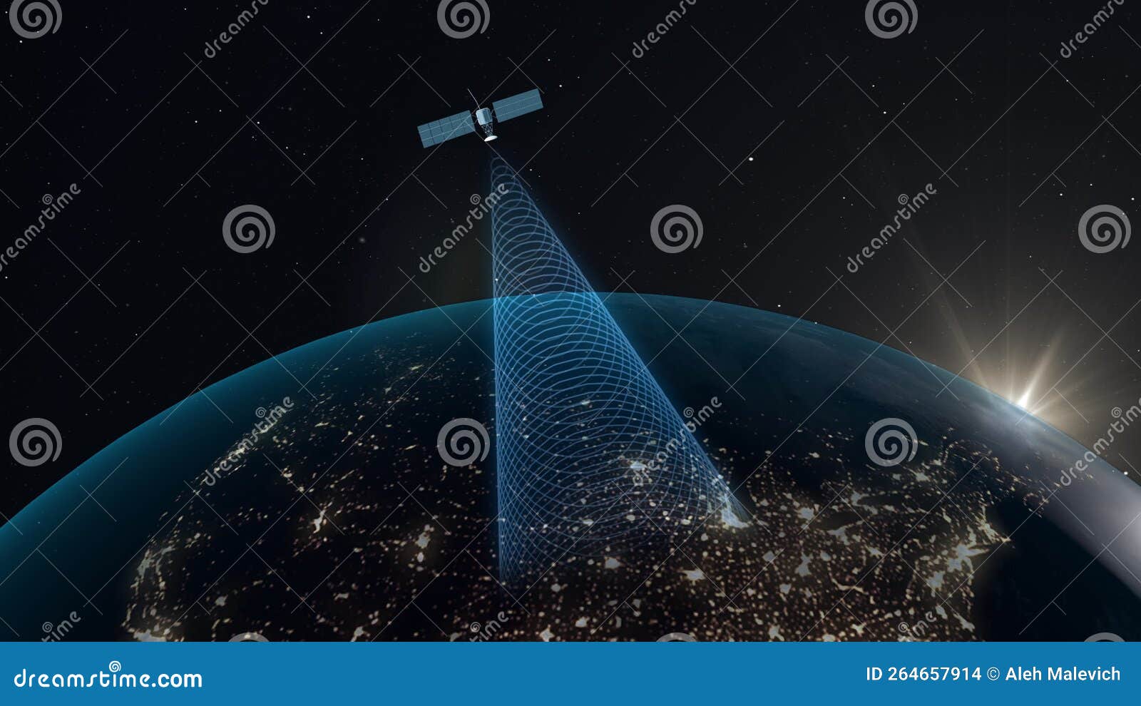 Artificial Satellite in Earth Orbit Receives and Transmits a Digital ...