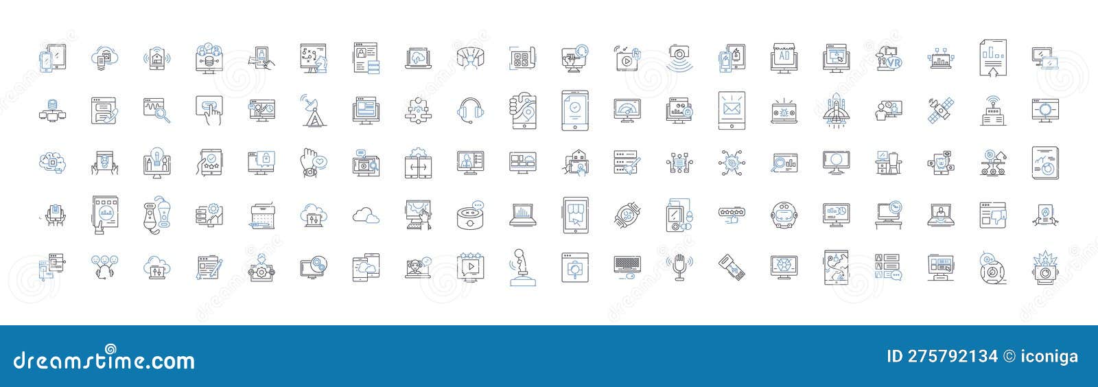 Artificial Science Line Icons Collection. Robotics, Nanotechnology ...