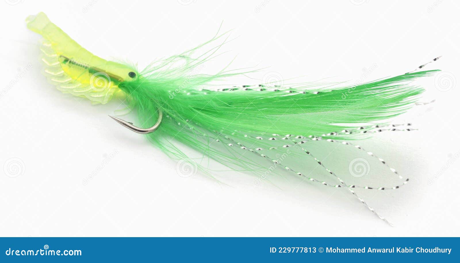 Artificial shirm in hook stock image. Image of isolated - 229777813