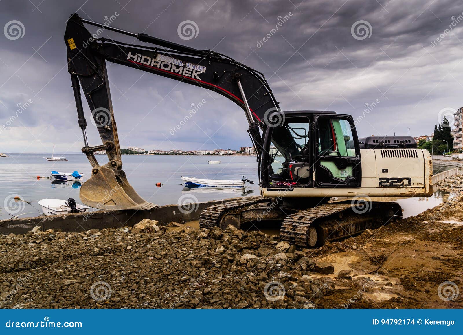 Artificial Shoreline Construction Editorial Stock Image - Image of ...