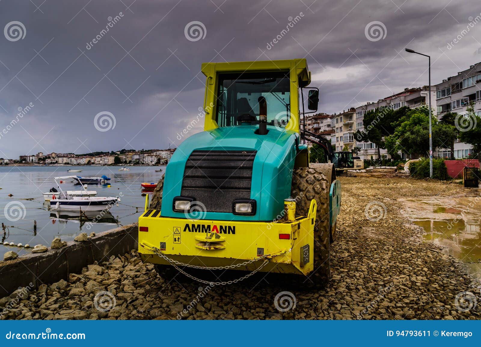 Artificial Shoreline Construction Editorial Photo - Image of dreamy ...