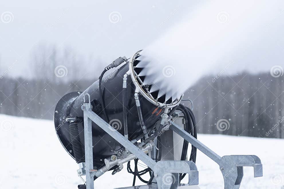 Artificial Snow.a Cannon for Making Artificial Snow Stock Image - Image ...