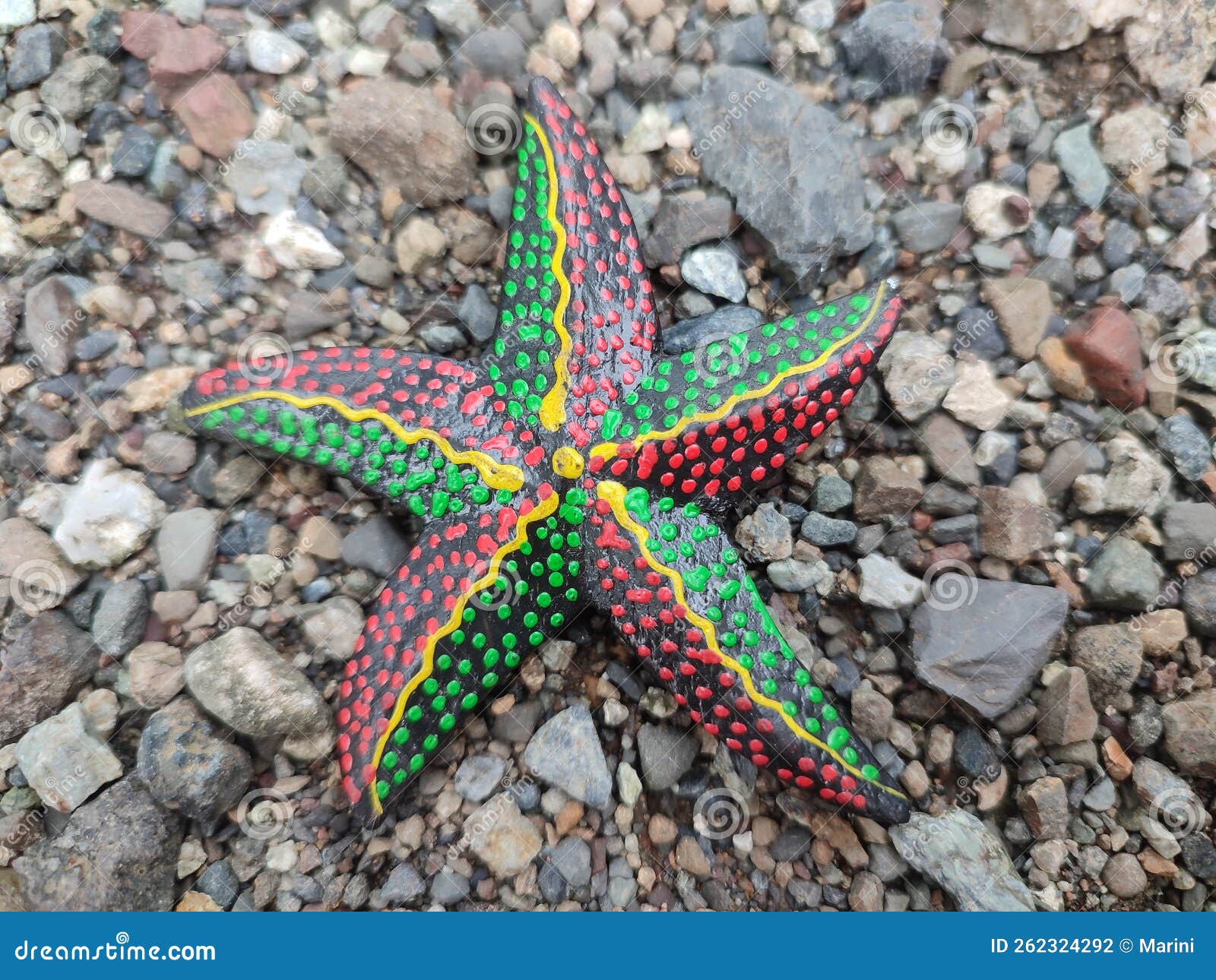 An Artificial Starfish Laying on the Ground Stock Photo - Image of ...