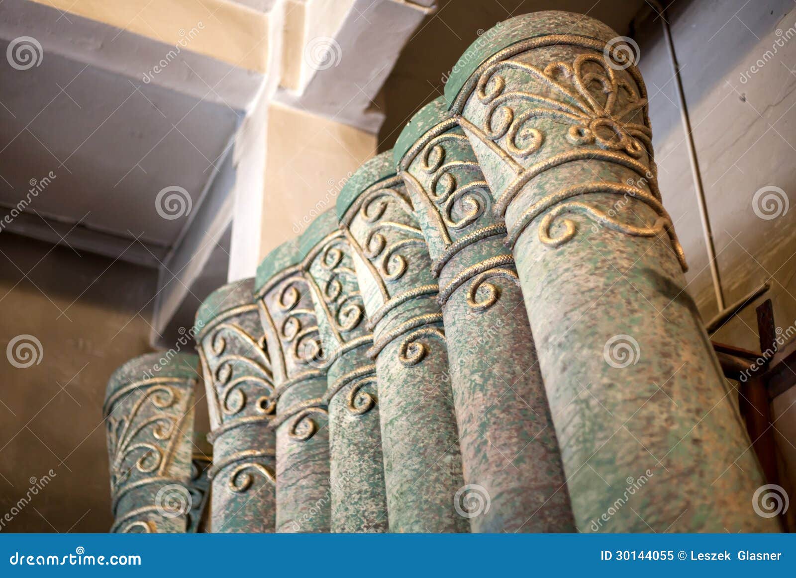 Artificial Stone Columns, Decoration in Theater Stock Image - Image of ...