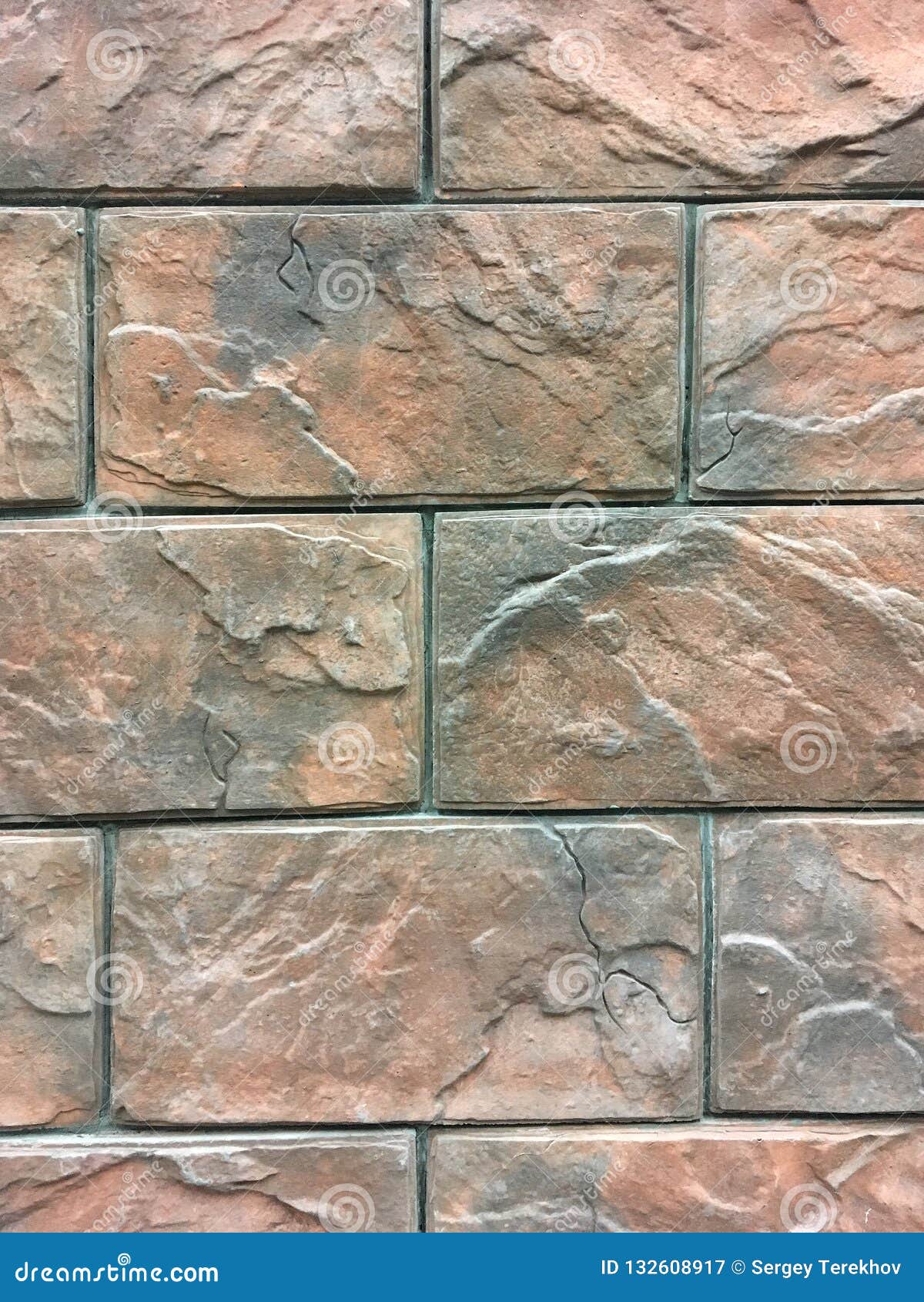 Artificial Stone. Decorative Wall of Artificial Torn Stone. Stone ...