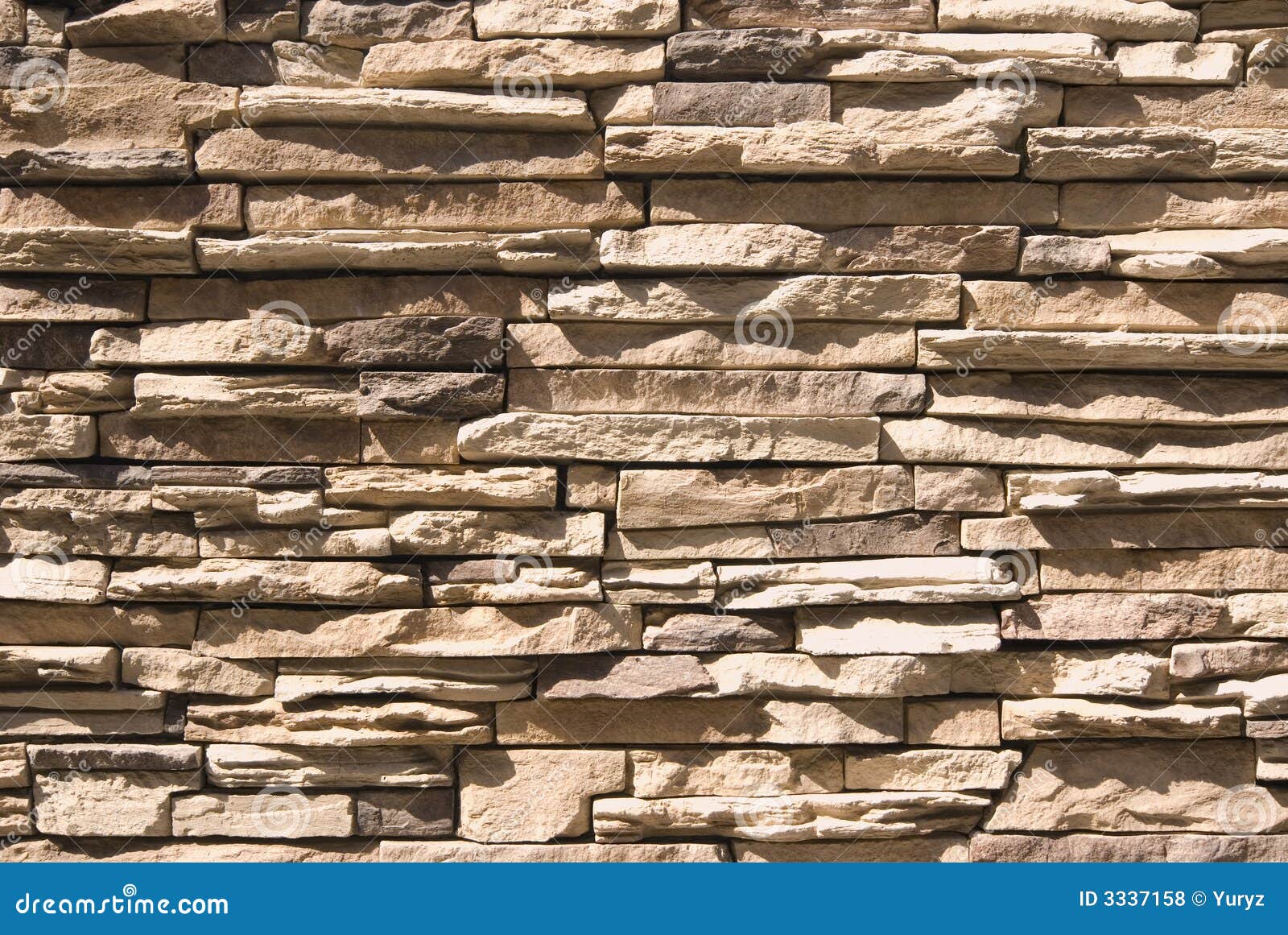 Artificial Stone Wall stock photo. Image of cobblestone - 3337158