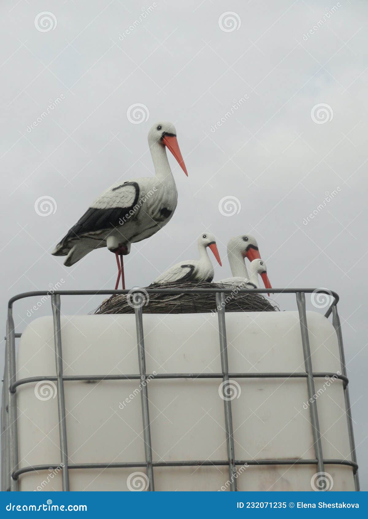 Artificial storks stock image. Image of vehicle, flight - 232071235
